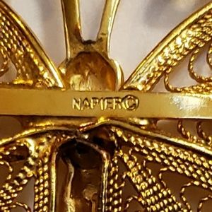 Napier | Jewelry | Vintage 99s Napier Gold Tone Butterfly Brooch | Poshmark